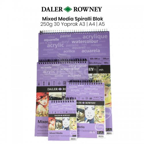 Daler Rowney Mixed Media 250g 30 Yaprak - Daler Rowney Mixed Media 250g ...